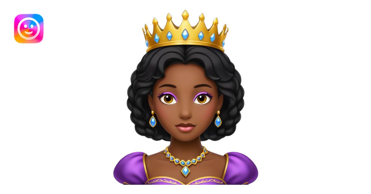 Black Princess emoji | AI Emoji Generator