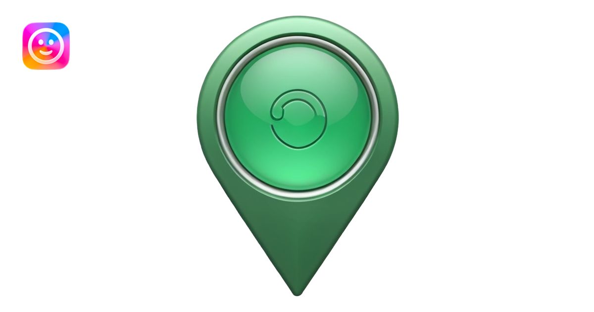 green location marker simple emoji | AI Emoji Generator