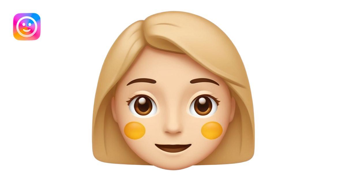 minimal flat emoji representing balanced high energy, soft open eyes ...