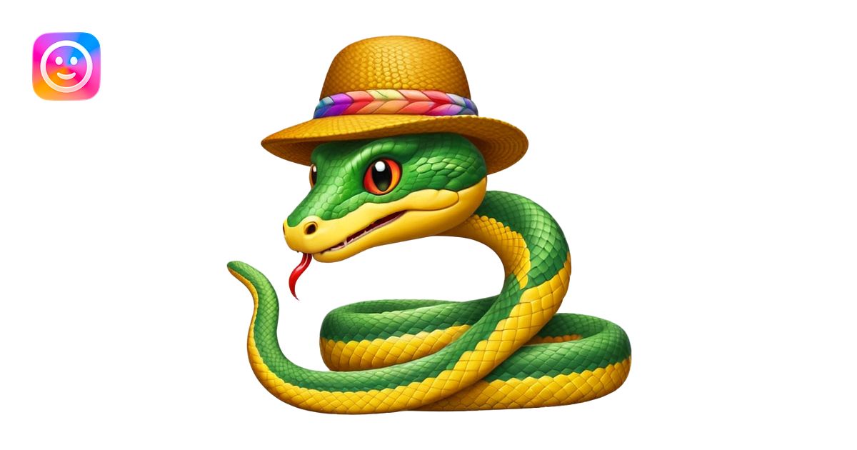 HAT SNAKE emoji | AI Emoji Generator