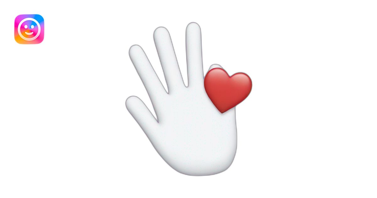 half heart hand emoji | AI Emoji Generator