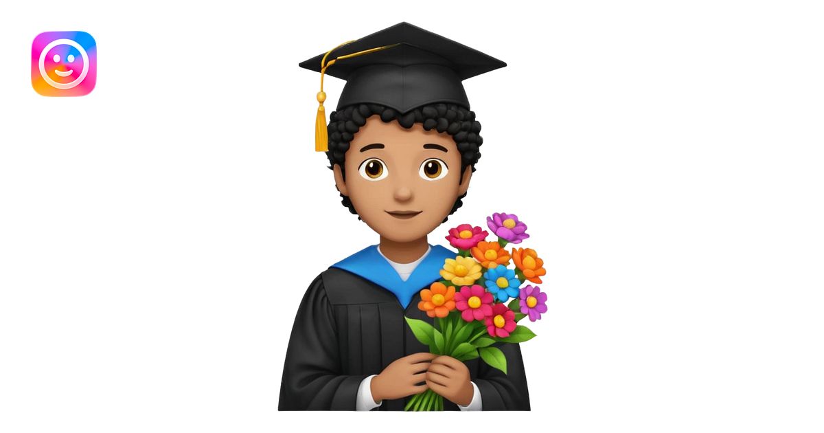Graduated Students, Male, brown skin, black curly hair, wearing ...