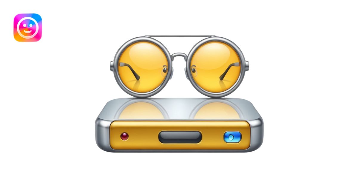 a counter with glasses and futurist emoji | AI Emoji Generator