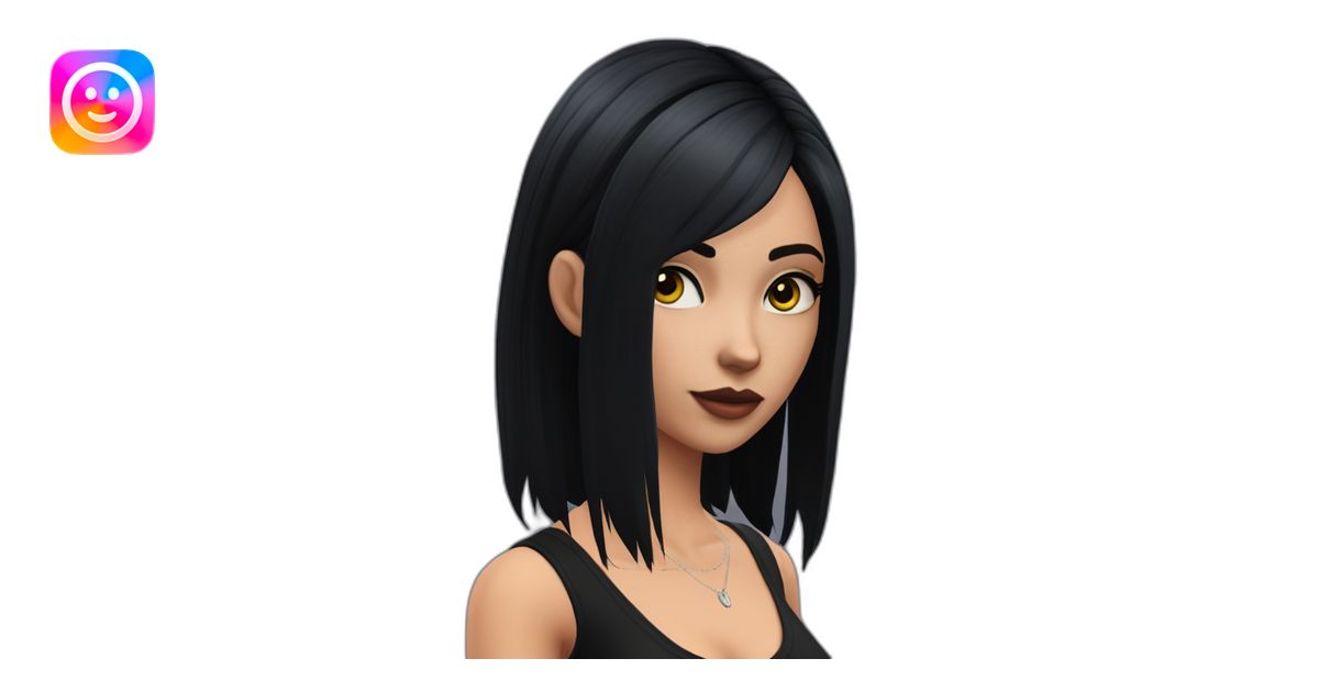 Sims+4+Anime+Cassandra+Goth-girl-dark-hair-black-tshirt+perfectly ...