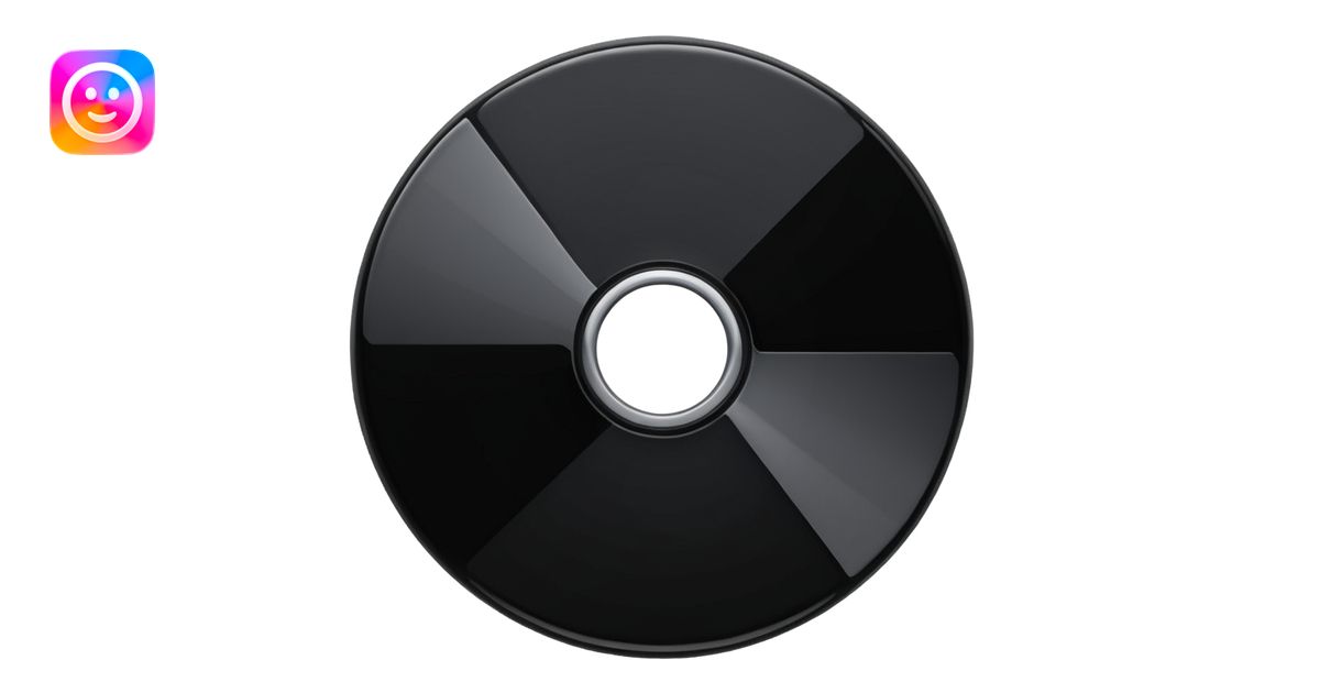 black computer disk emoji | AI Emoji Generator