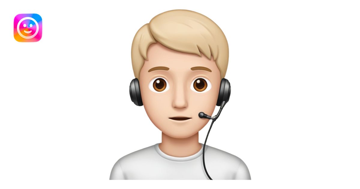 young man hearing defect emoji | AI Emoji Generator