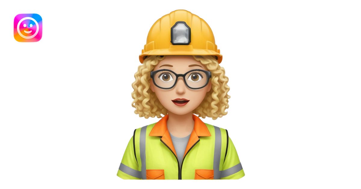 surprised construction worker blond curly haired woman wearing ppe ...