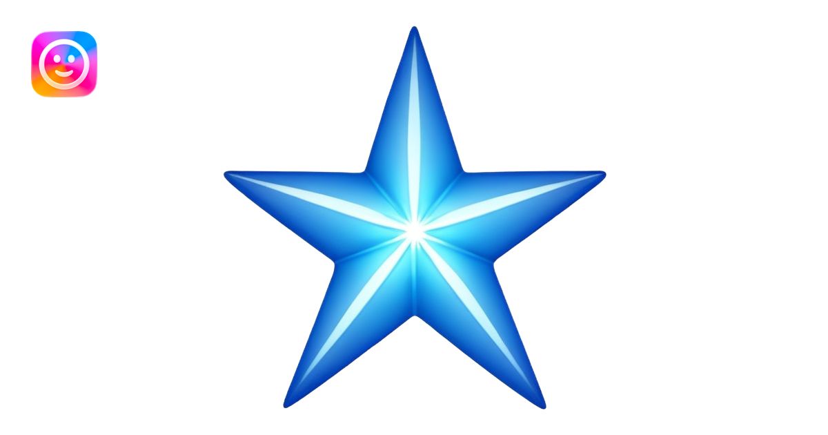 Estrella de color azul emoji | AI Emoji Generator