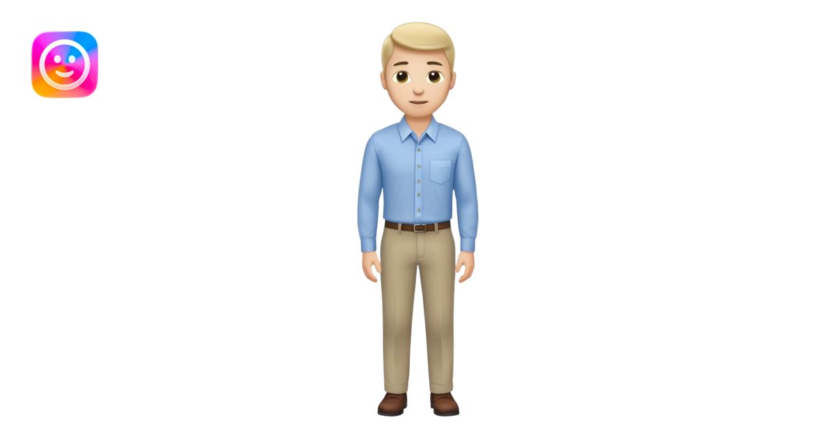 caucasian male office worker semi formal clothes emoji | AI Emoji Generator
