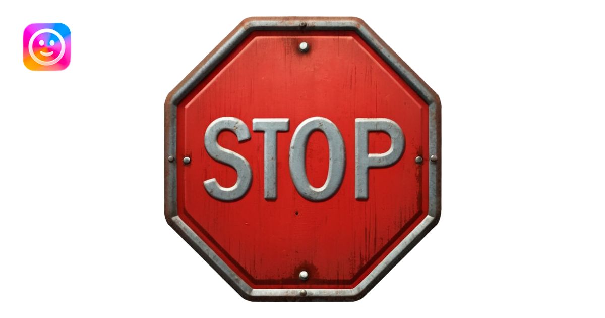 stop sign emoji | AI Emoji Generator