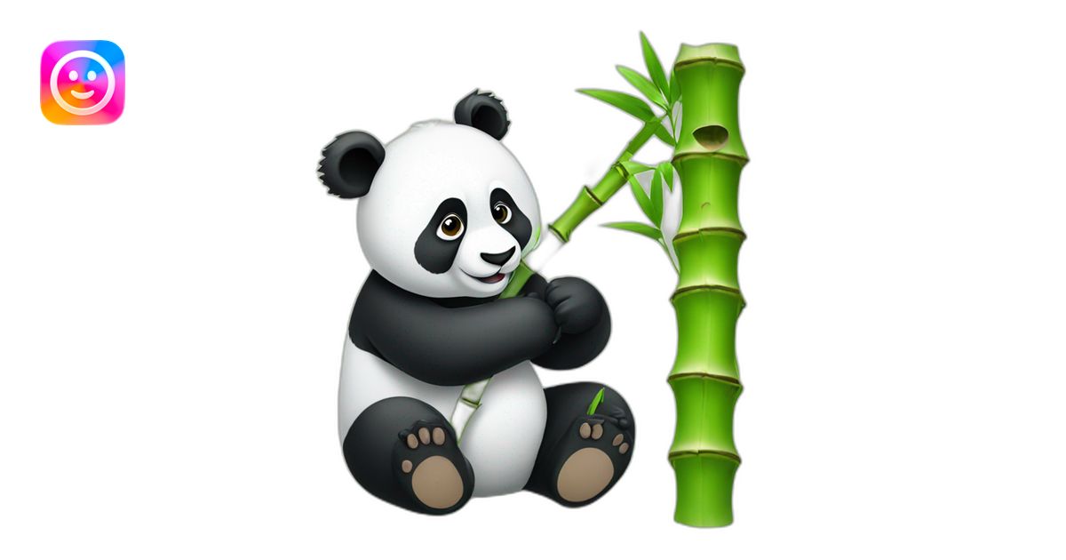 panda with bamboo emoji | AI Emoji Generator