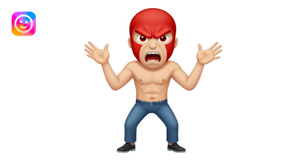 rude man screaming, full body emoji | AI Emoji Generator