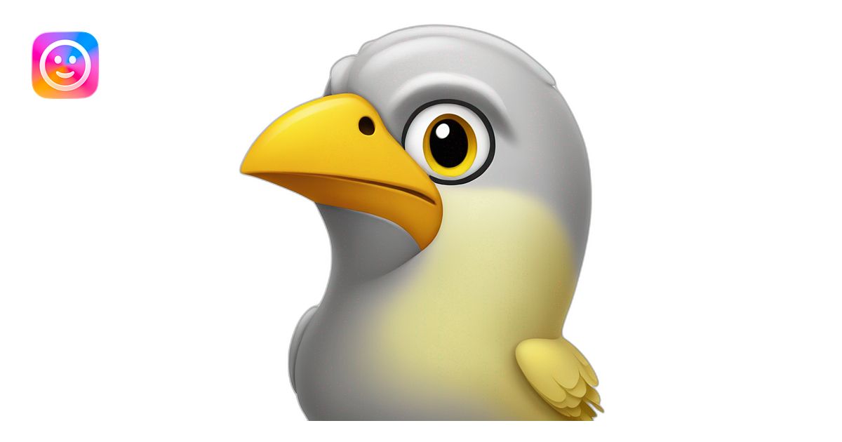 yellow flappy bird looking to the right emoji | AI Emoji Generator