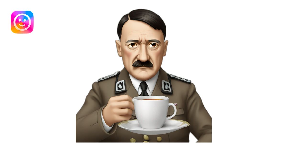 adolf hitler enjoying tea emoji | AI Emoji Generator