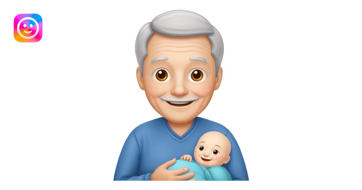Pregnant grandpa emoji | AI Emoji Generator