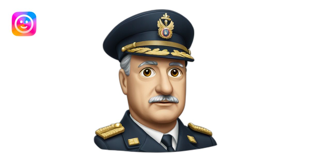 Général Charles de Gaulle avec son képi emoji | AI Emoji Generator