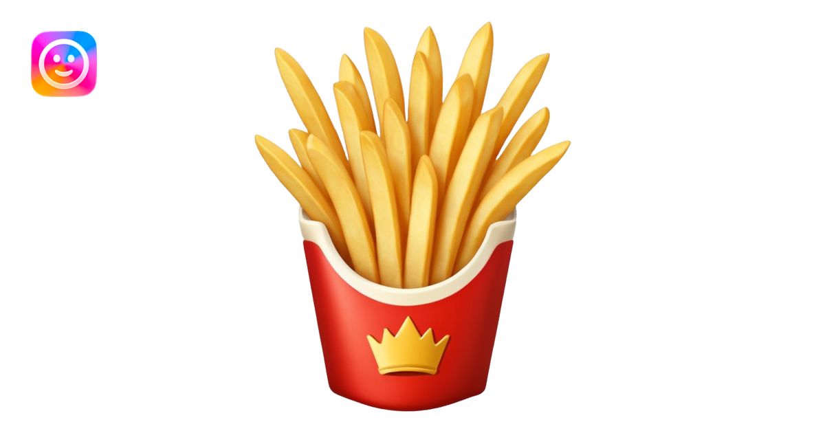 serving of french fries with mayo and ketchup emoji | AI Emoji Generator