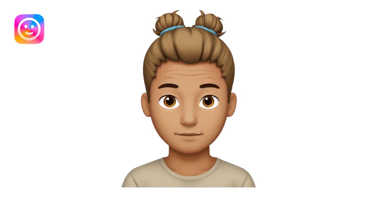 Messy top bun men emoji | AI Emoji Generator