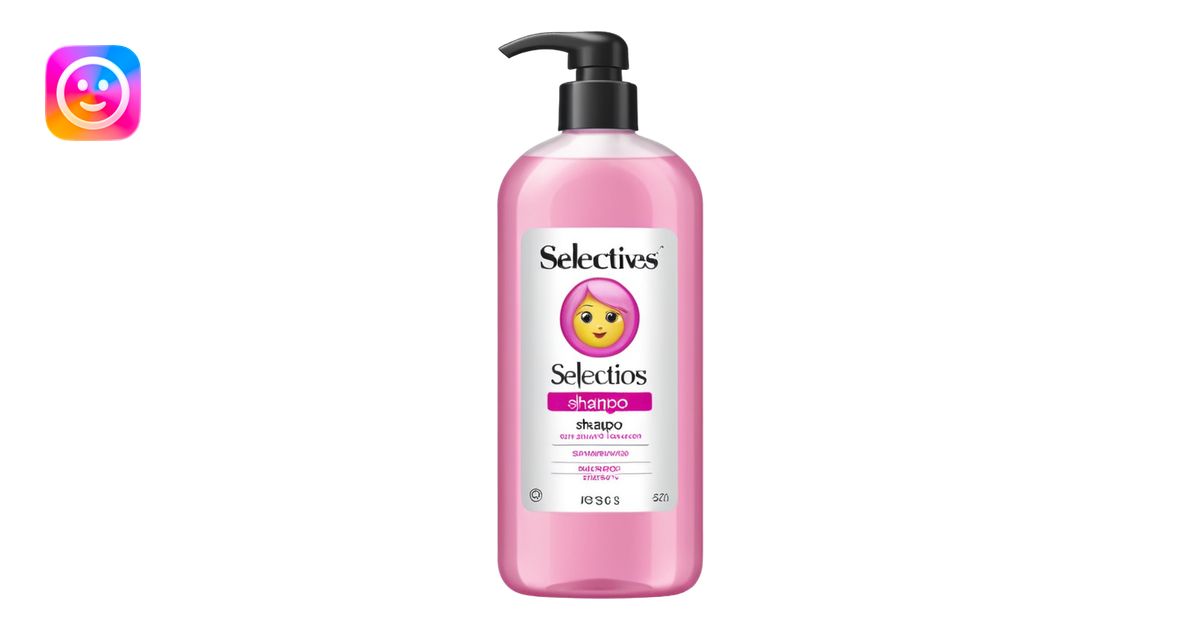 Bottle of salon selectives shampoo emoji | AI Emoji Generator