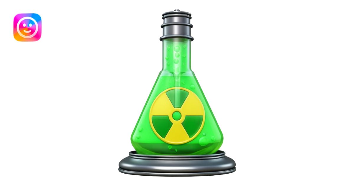 3D render of Reactor Rod, toxic waste aesthetic, neon green bubbling ...