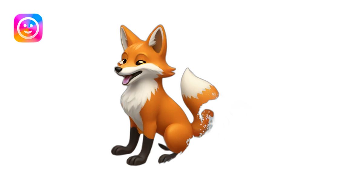 Fox-wave-surfing emoji | AI Emoji Generator