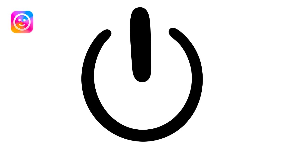 power button symbol with circle inside oval, like iPhone power icon ...