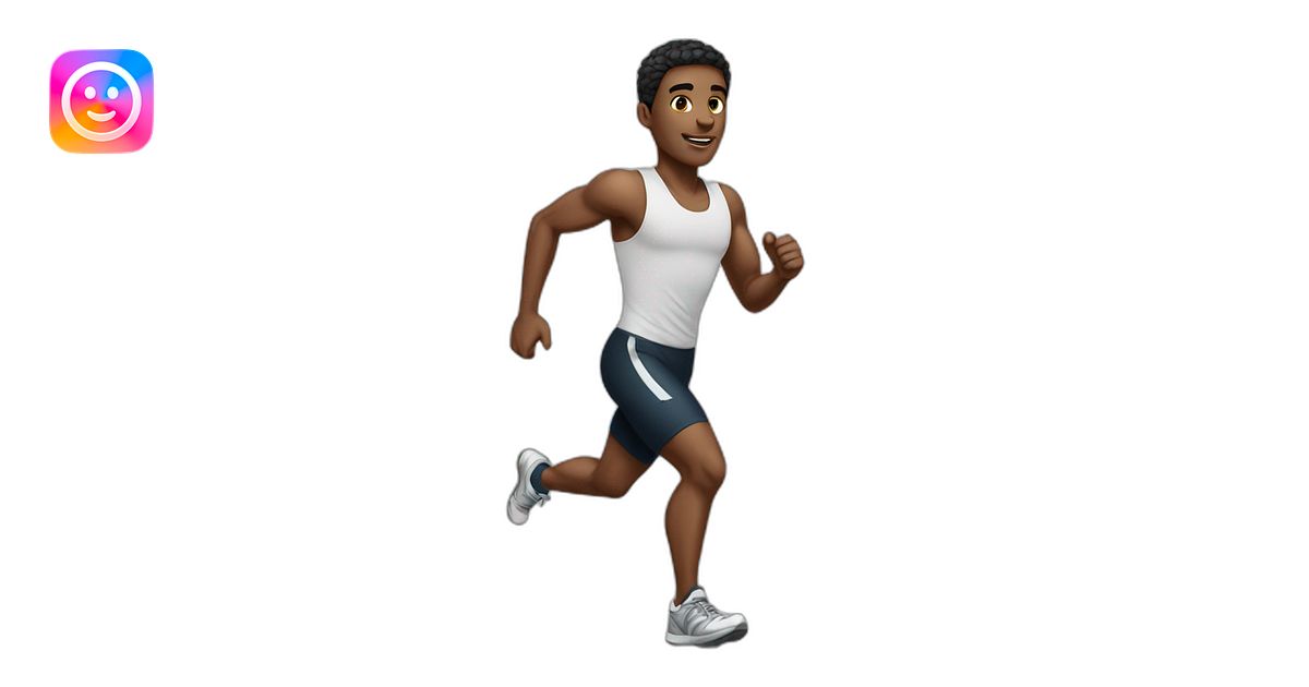 Glamour boy runner emoji | AI Emoji Generator