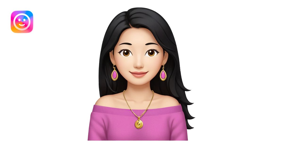 South Korean girl in her mid-thirties with long black hair with a ...