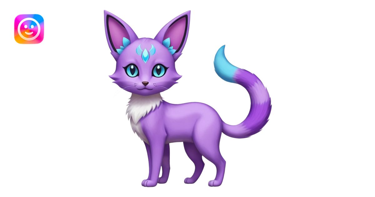 Lunar Espeon-Umbreon-Purrloin-Delcatty-cat-fusion (full body) emoji ...