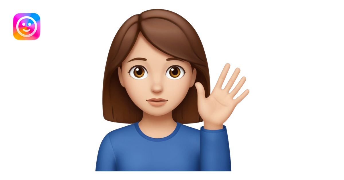 A girl taking the loser emote emoji | AI Emoji Generator