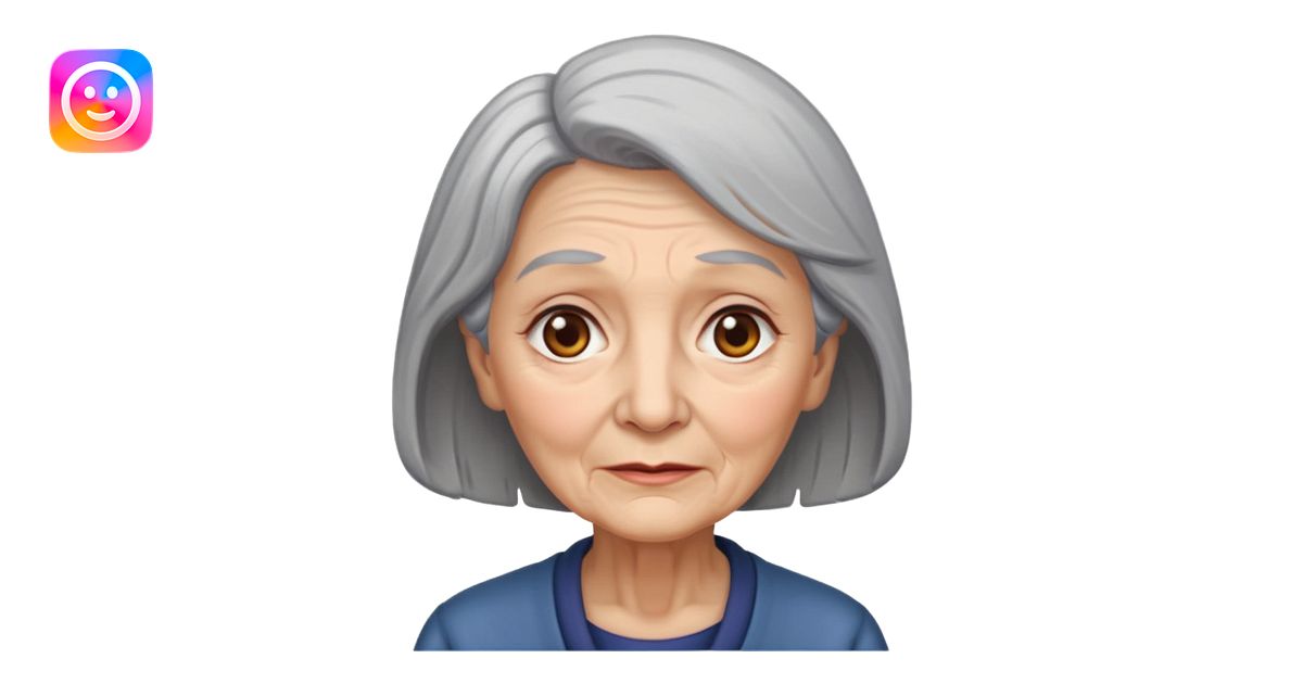 old lady with a longing expression emoji | AI Emoji Generator