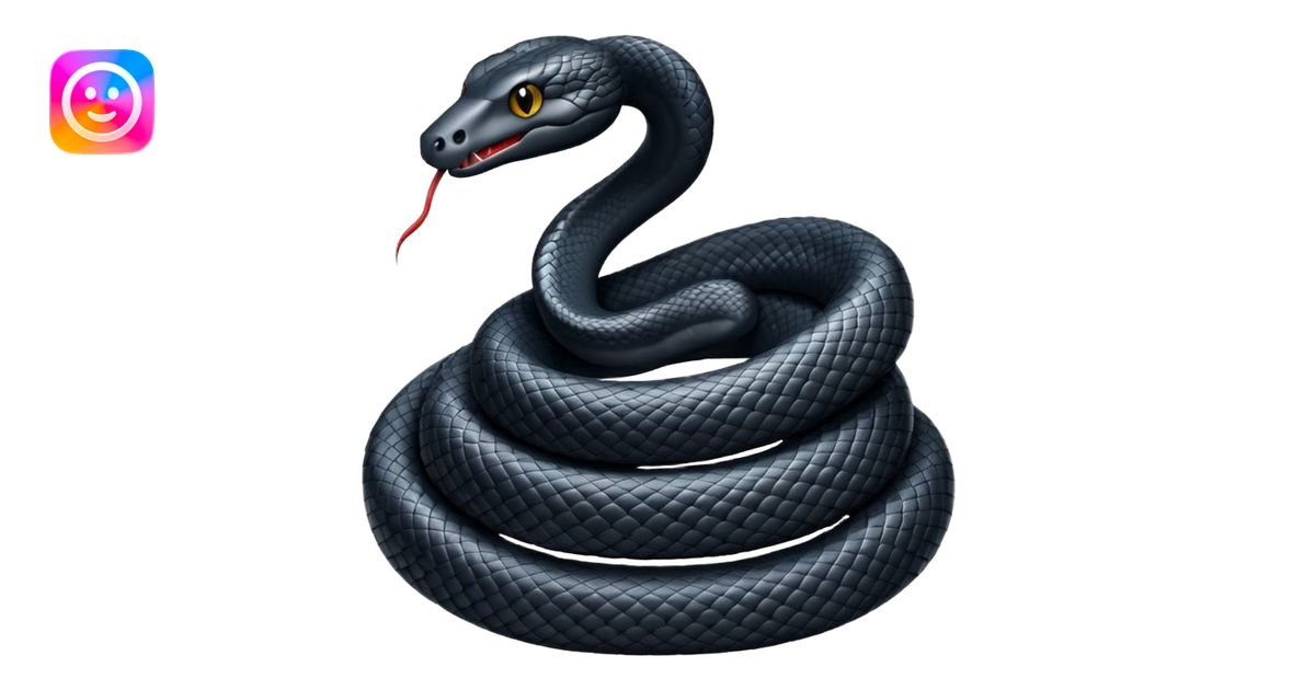 Black snake emoji | AI Emoji Generator