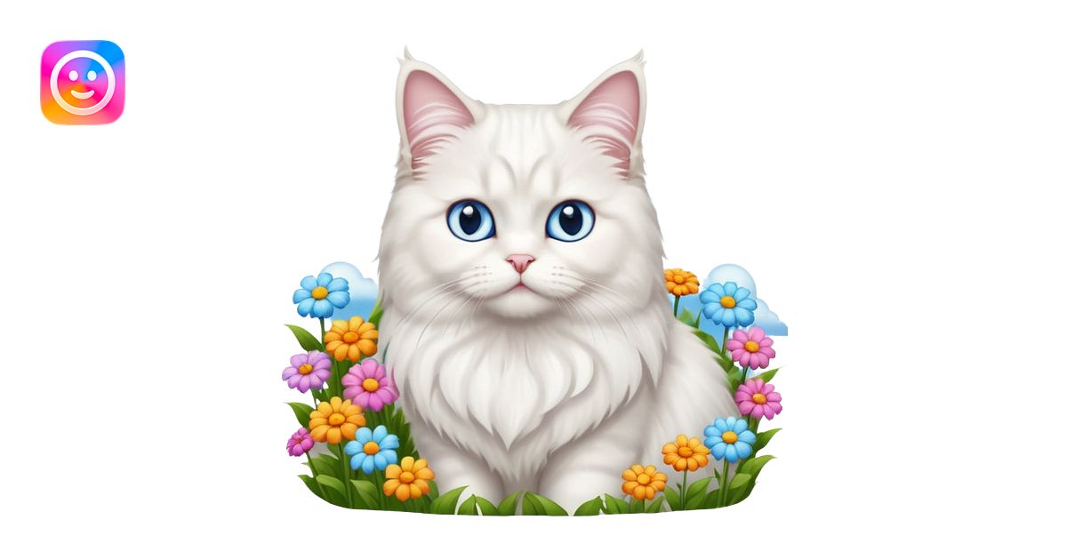 White persian male cat turkish angore with skky blue eyes standing in ...