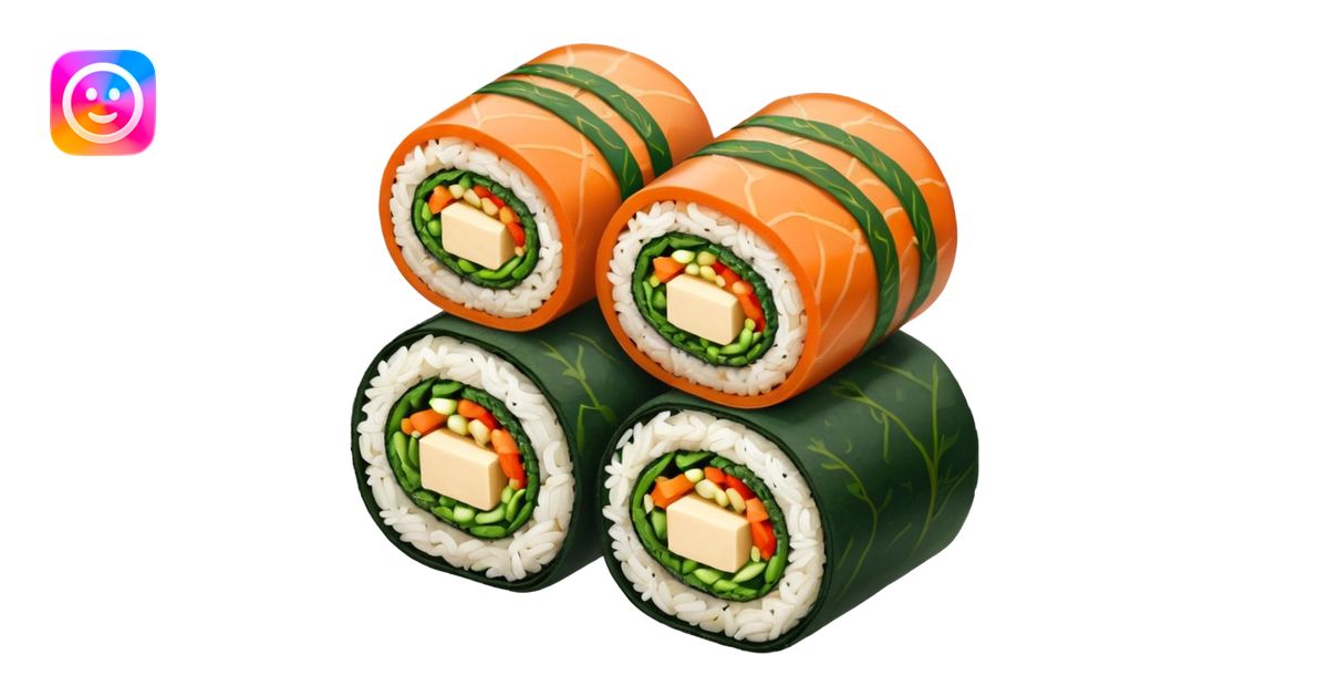 tofu kimbap roll emoji | AI Emoji Generator
