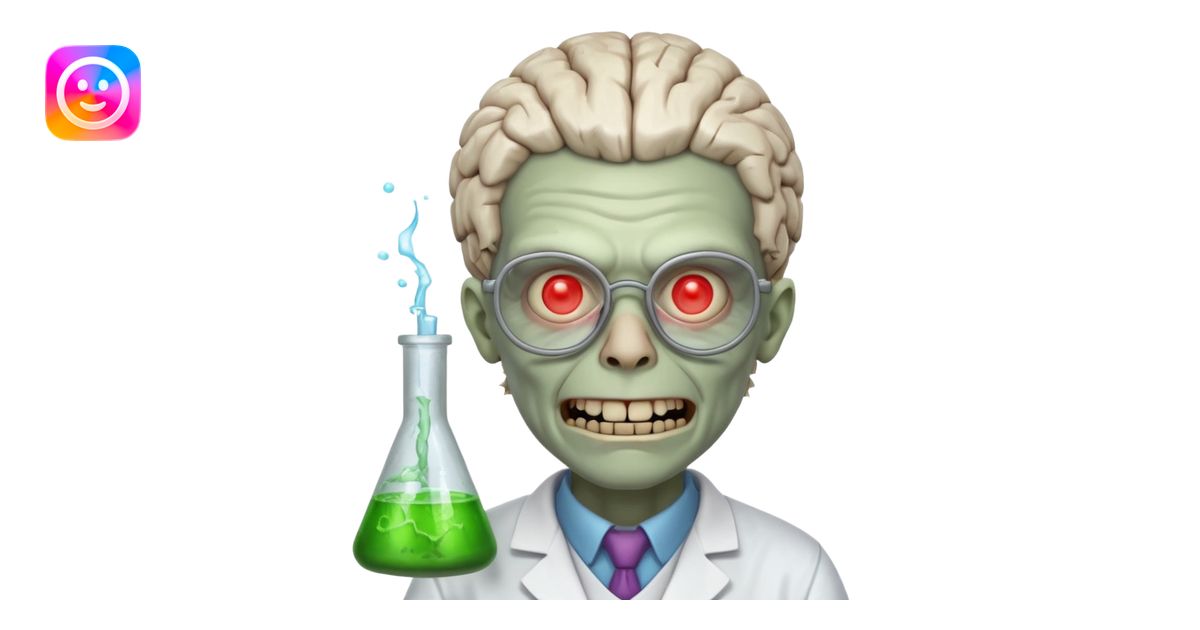 mad experiment zombie scientist portrait, head and shoulders only ...