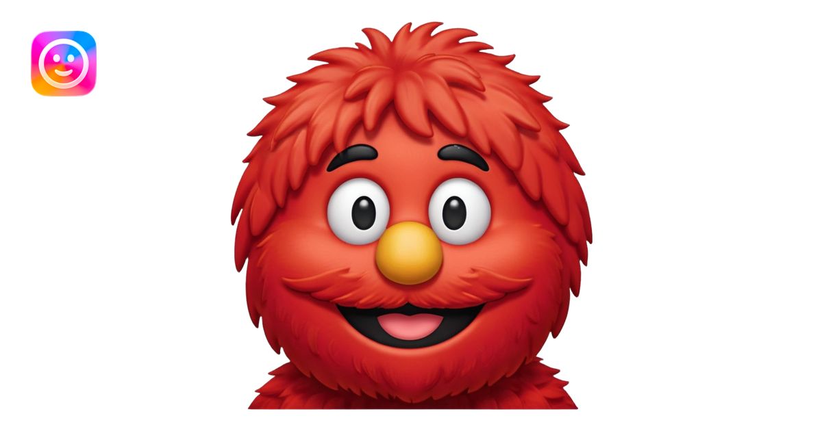 Elmo face emoji | AI Emoji Generator