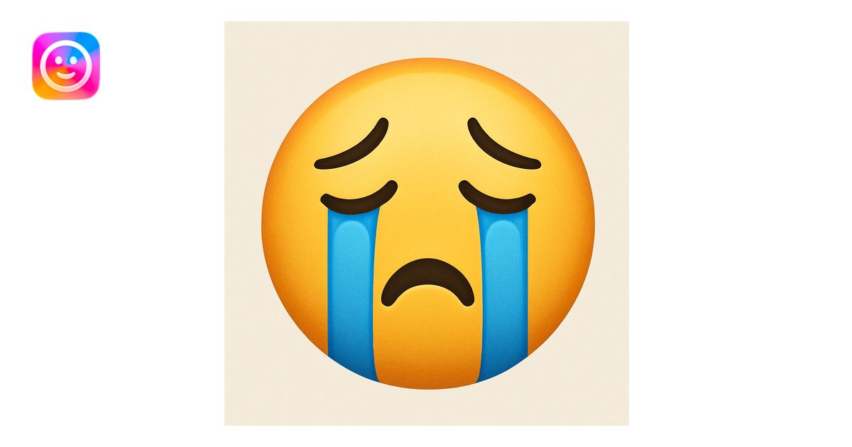 crying face emoji image | AI Emoji Generator