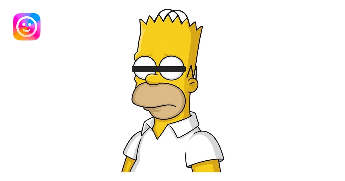 bart simpson is very very sad and has a censor bar over his eyes emoji ...