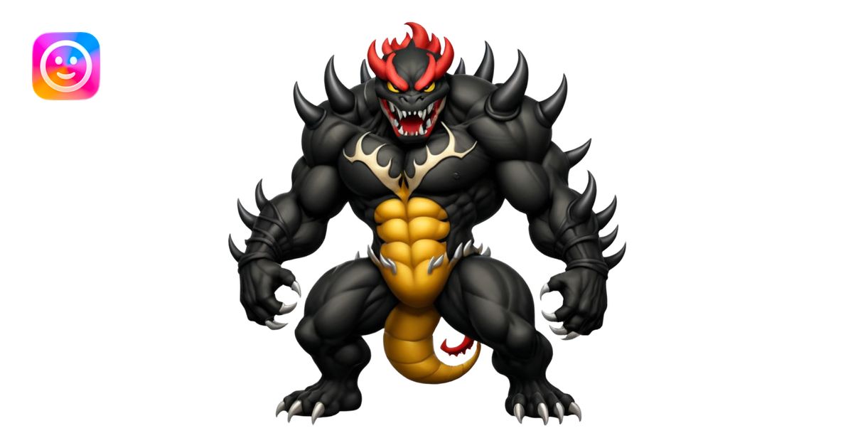 Bowser-Venom-fusion emoji | AI Emoji Generator