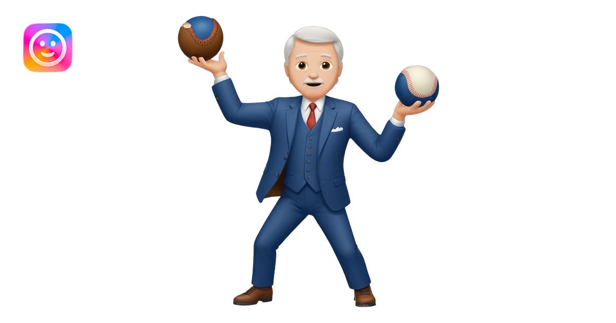 old white man in a suit throwing emoji | AI Emoji Generator