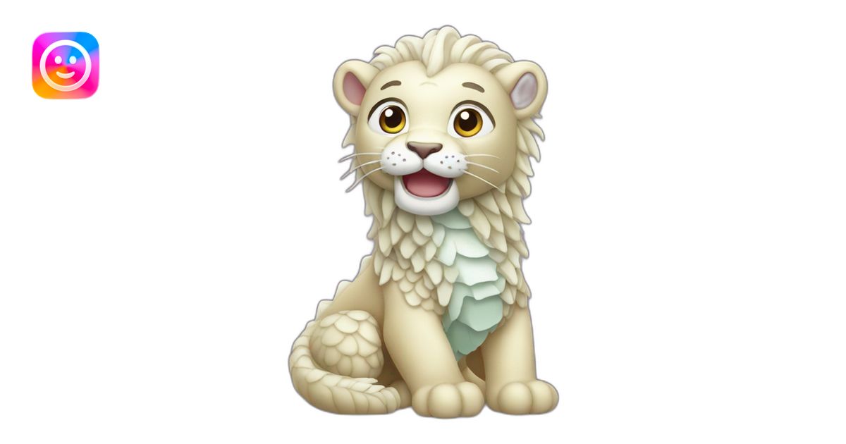 cute merlion side angle emoji | AI Emoji Generator