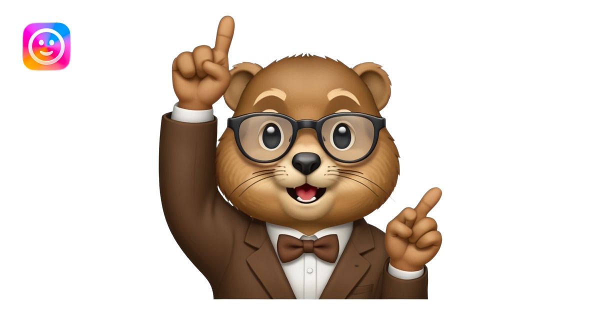 Create a version of the "nerd emoji with finger pointing up" meme with ...