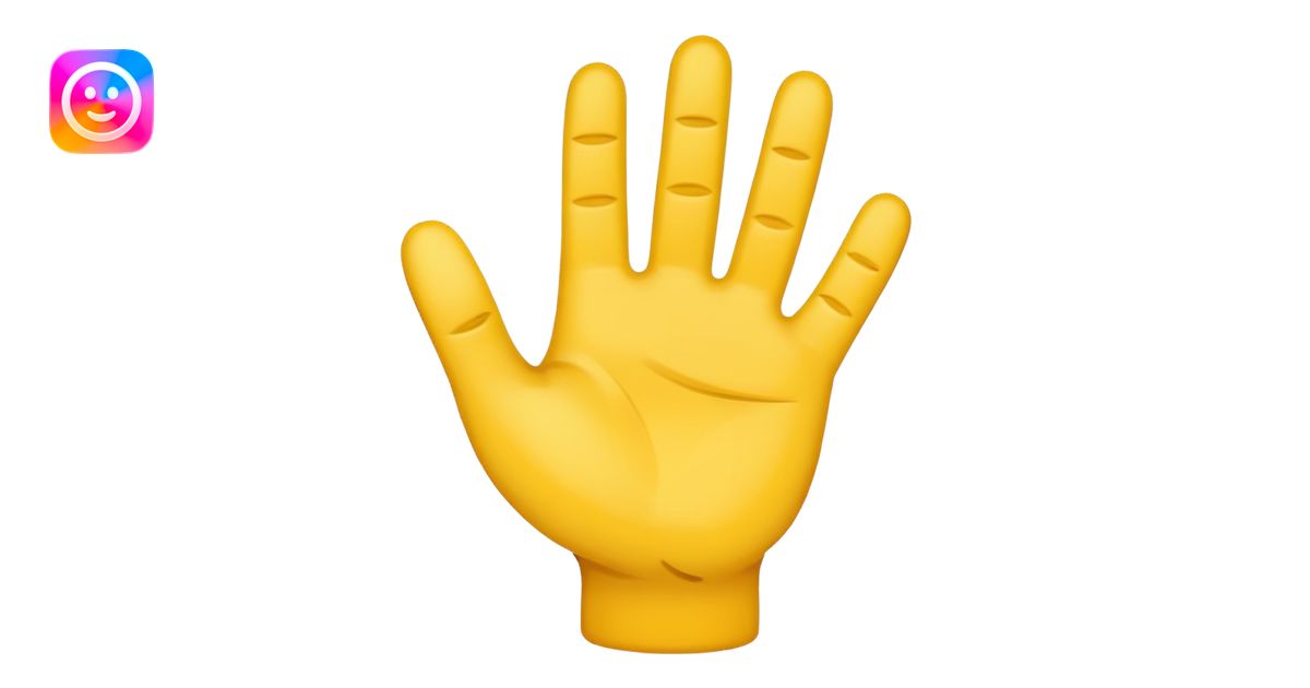 stop hand emoji with 5 fingers emoji | AI Emoji Generator
