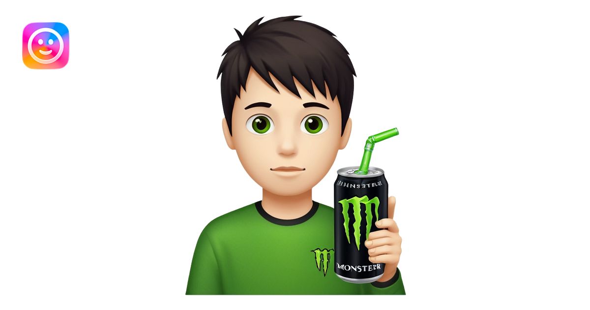 1 boy Monster energy drink emoji | AI Emoji Generator