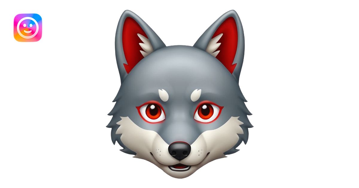 Wolf red emoji | AI Emoji Generator