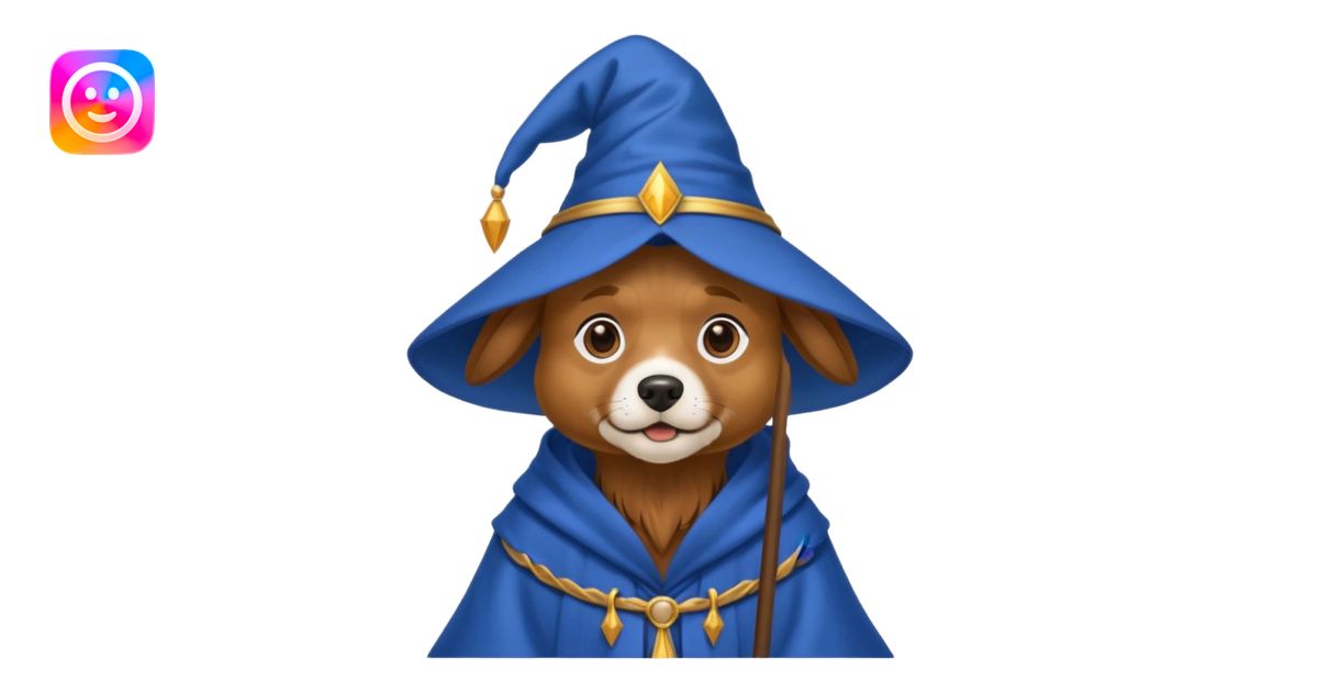 Dog wizard emoji | AI Emoji Generator