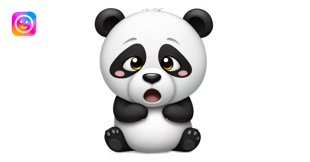 Panda crying emoji | AI Emoji Generator
