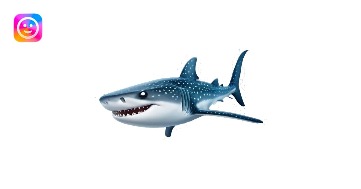 Whale shark without teeth emoji | AI Emoji Generator