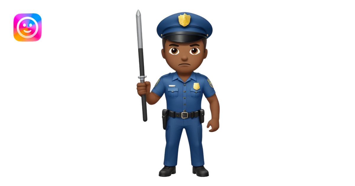 angry policeman full body emoji | AI Emoji Generator