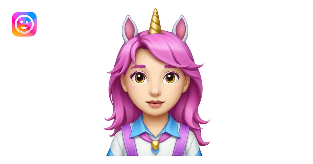 unicorn face scout girl emoji | AI Emoji Generator